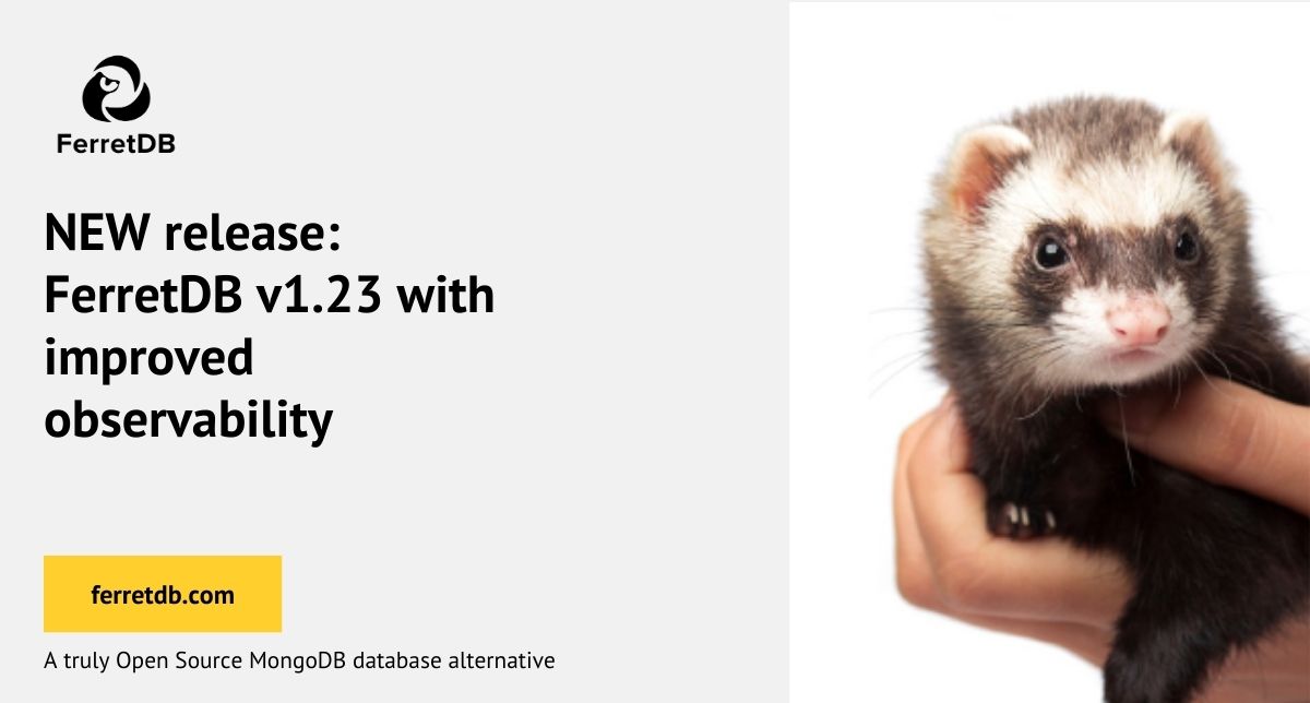 FerretDB releases v1.23.0 with improved observability | FerretDB Blog